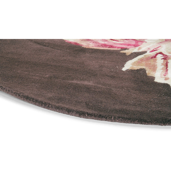 Ted Baker Tranquility Round Aubergine 56005 Designer Wool Viscose Rug ...