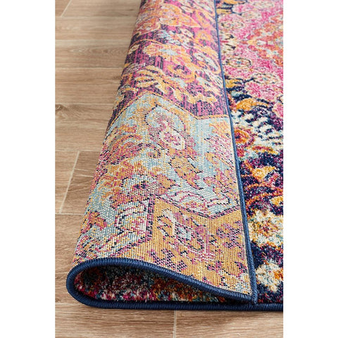 Adoni 157 Transitional Bohemian Pink Rust Multi Coloured Rug – Rugs Of ...